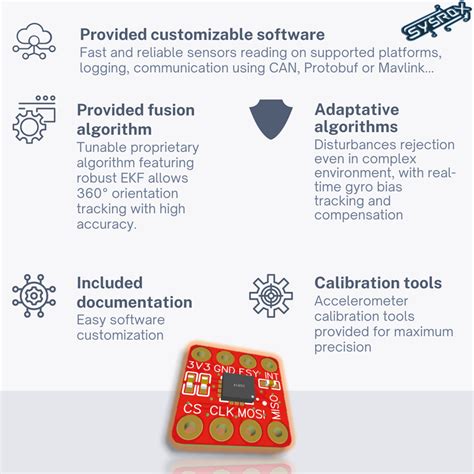 Sysrox Nano Sensor Imu 6 Dof Accelerometer Gyroscope Icm 42688 Spi Breakout Board For Arduino