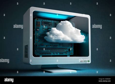 Cloud Storage Web Technology For Storing Data Through The Internet When Online Using A Computer