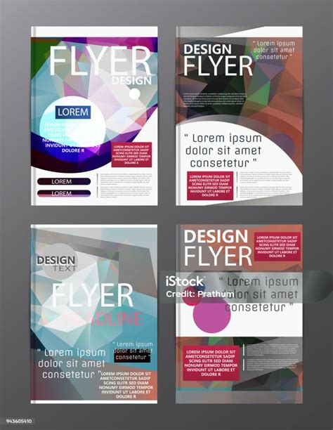 다각형 현대 소책자 레이아웃 디자인 템플릿입니다 전단지 전단지 커버 프레 젠 테이 션 0명에 대한 스톡 벡터 아트 및 기타