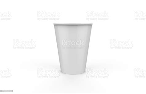 커피 차 주스 및 물에 대 한 일회용 종이 유리 고립 된 흰색 바탕에 서식 파일을 모의 3d 그림 유리잔에 대한 스톡 사진 및