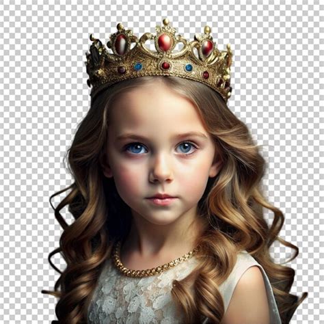 Premium Psd A Girl Wearing A Gold Crown