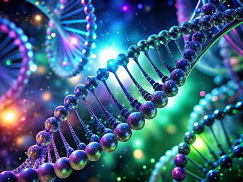 Intricate 3d Dna Molecular Structure Visualization A Lowlight