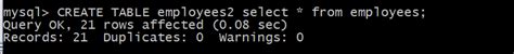 Mysql Clone Table