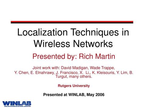 Ppt Localization Techniques In Wireless Networks Powerpoint