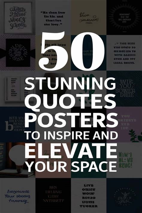 50 Stunning Quotes Posters To Inspire And Elevate Your Space