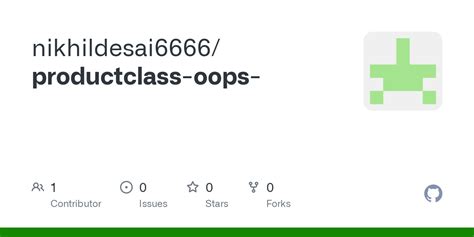 GitHub Nikhildesai Productclass Oops