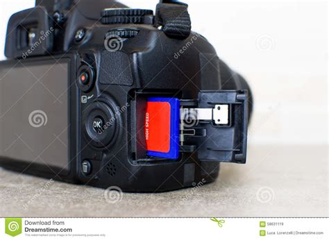 Insert Sd Card Stock Image Image Of Technology Gear 58631119