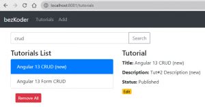 Angular 13 Example CRUD Application With Web API BezKoder
