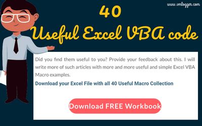 Useful Excel Macro VBA Examples Part Of FREE DOWNLOAD