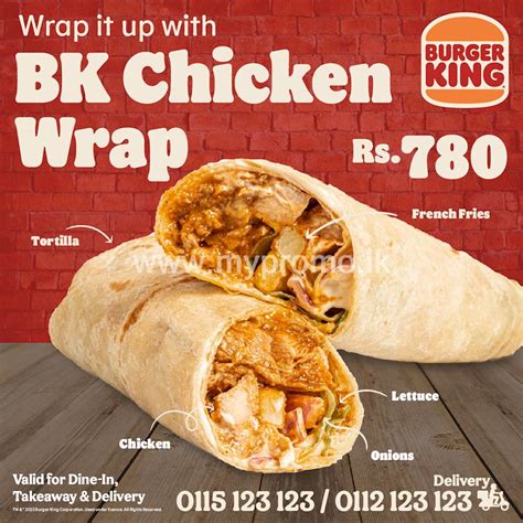 Burger King Chicken Wrap For Rs780
