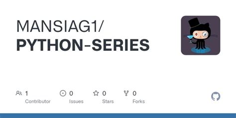 Mansi Agarwal On Linkedin Github Mansiag1python Series