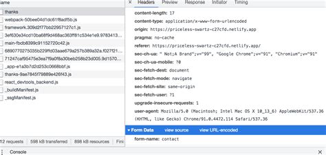 Empty Payload For Form Submission Nextjs Statically Deployed Site