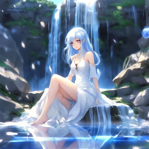 Anime Girl With Crystal Hair With … — Image Created In Shedevrum