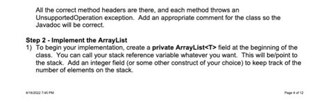 Solved All The Correct Method Headers Are There And Each