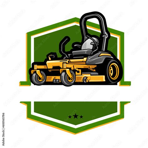 Zero Turn Lawn Mower Lawn Care Logo Stock Vector Adobe Stock