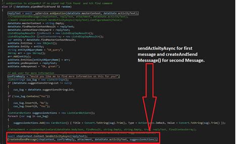 Send Activity And Message Same Dialog In Bot Framework Microsoft Qanda