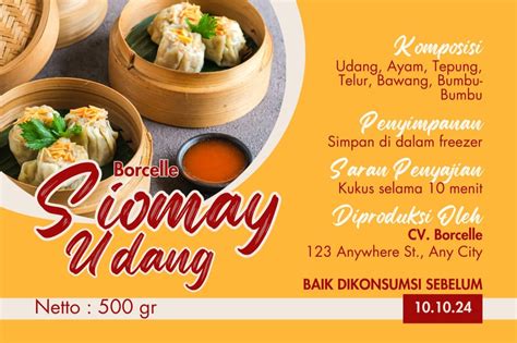 Gratis Contoh Label Makanan Keren Canva