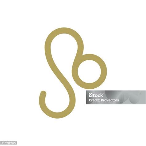 레오 조디악 점성술 별자리 황금 곡선 기호 빈티지 아이콘 벡터 일러스트 레이 션 0명에 대한 스톡 벡터 아트 및 기타 이미지