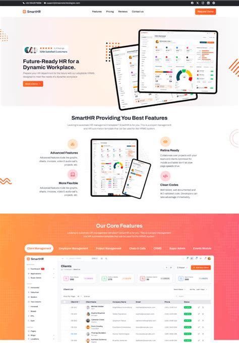 Hrms Hr Management Admin Dashboard Template Smarthr