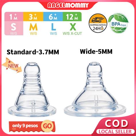Puting Baby Botol Susu Soft Teat Natural Wide Neck Silicone Anti Colic Soft Puting NNPZ Shopee