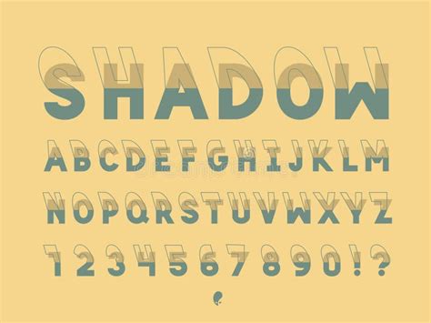Shadow Font Vector Alphabet Stock Vector Illustration Of Calligraphy Stroke
