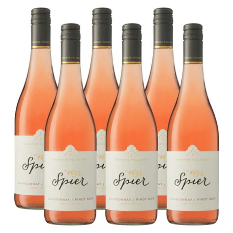 Spier Signature Collection Chardonnaypinot Noir Rose Wine 6 X 750ml