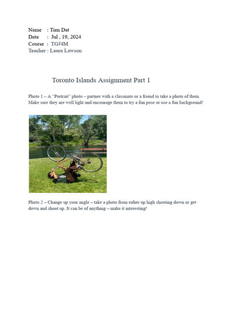Toronto Islands Assignment Part 1 Tien Dat Nguyen Pdf