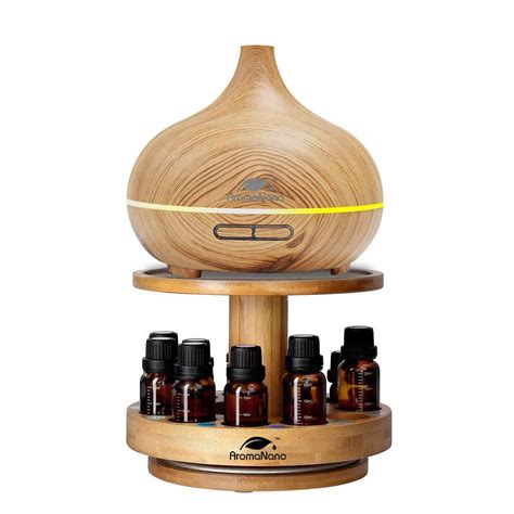 Aromatherapy Essential Oil Aroma Wood Nebulizing Diffuser Us Brown Set Artofit