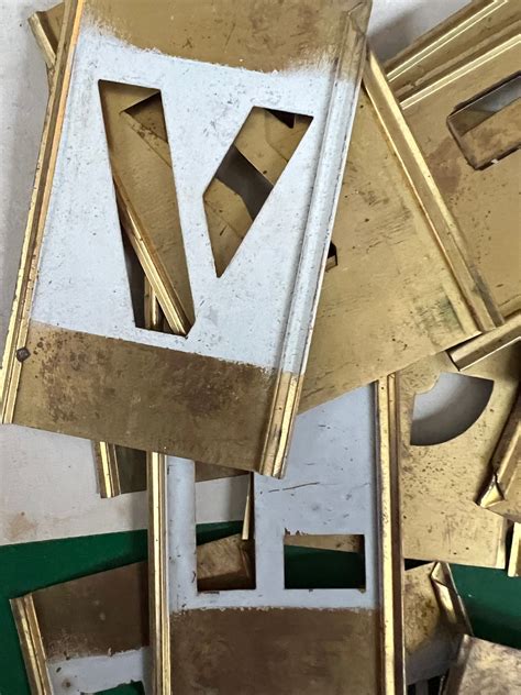 Vintage Brass Interlocking Letters And Numbers Ch Hansen Approx 30 Etsy