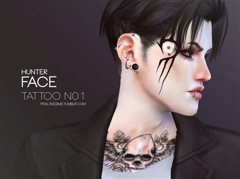 The Sims Resource Hunter Face Tattoo N01