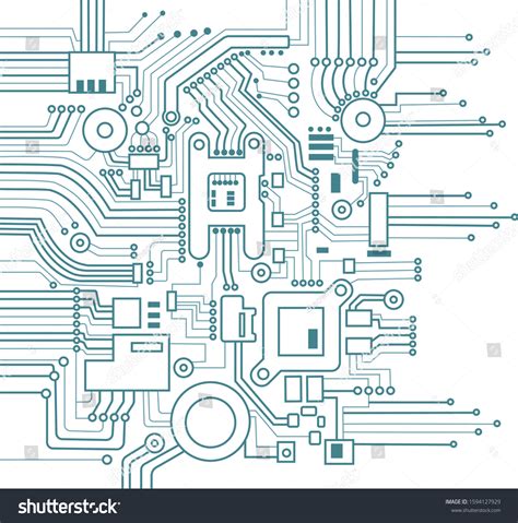 Cpu Central Processing Unit Chip Computer Stock Vector Royalty Free Shutterstock