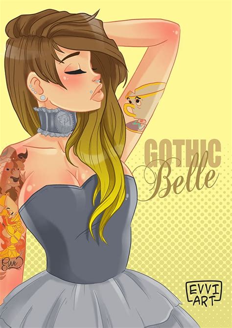 Disney Princesses With Tattoos And Piercings Artwork PS Love