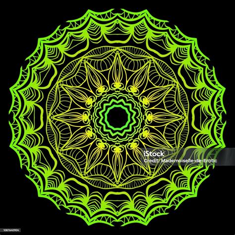 벡터 라운드 추상 만다라 스타일 장식 요소 손으로 그린 벡터 일러스트입니다 섬유 인사말 카드 색칠 공부 전화 상자 인쇄에 사용할 수 있습니다 0명에 대한 스톡 벡터 아트 및