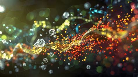 Detailed Visualization Of Biochemical Reaction Dynamics Stock Illustration Illustration Of