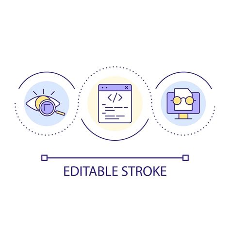 premium vector improve code readability loop concept icon