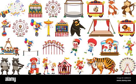 Set Of Circus Element Stock Vector Image And Art Alamy
