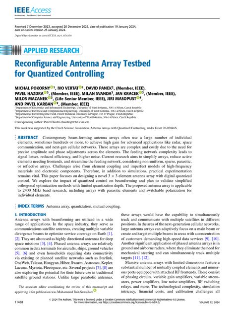 Reconfigurable Antenna Array Testbed For Quantized Controlling Pdf