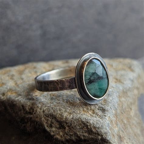 Oxidized Silver Ring Etsy