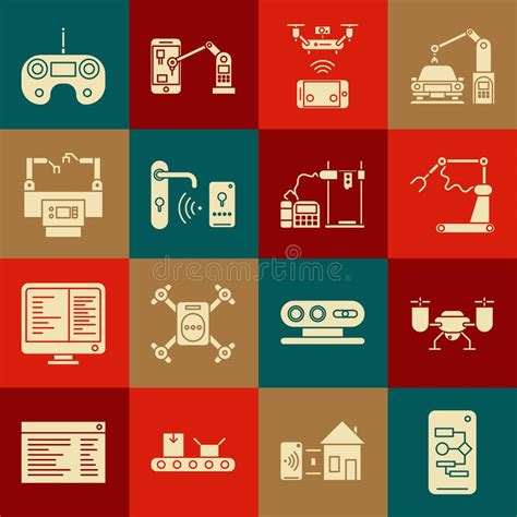 Set Algorithm Industrial Machine Robotic Robot Arm Hand Factory