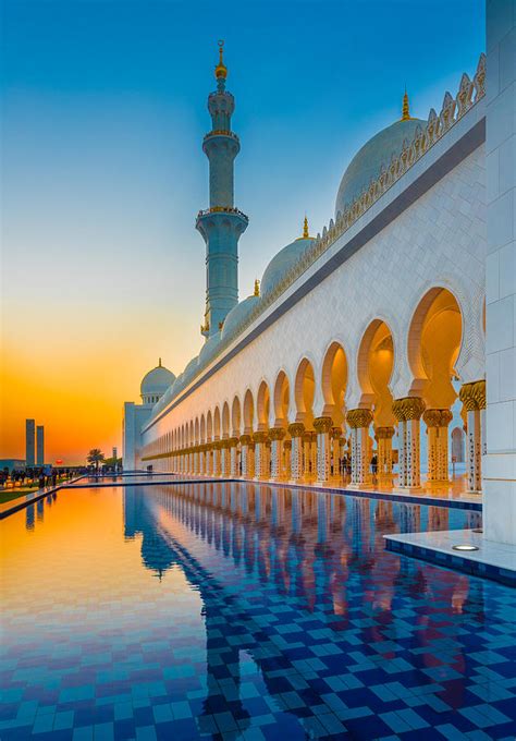 Golden Hour At Grand Mosque Photograph By Mrinal Nath Fine Art America