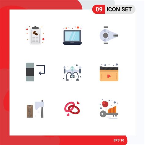 set of 9 modern ui icons symbols signs for hobby swap cruiser data