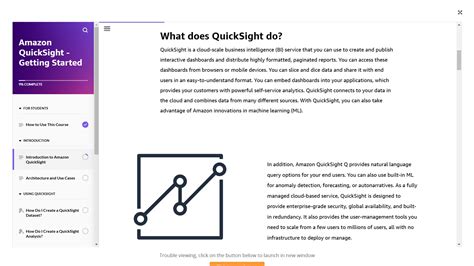 Amazon QuickSight Getting Started Tutorials Dojo