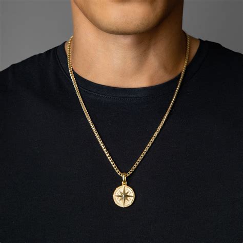 Mens Gold Compass Pendant Gold Pendants For Men Proclamation Jewelry