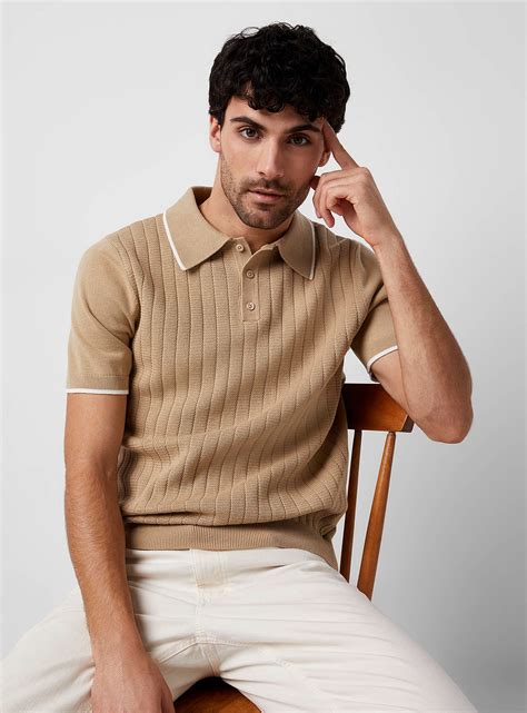Timeless Sophistication Meets Comfort Knit Polo Shirt For Men