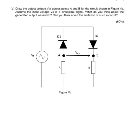 Solved Draw The Output Voltage Vab Across Points A And B For The