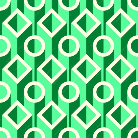 Premium Vector 3d Shape Seamless Pattern Rectangle And Circle Repeating Vector Background