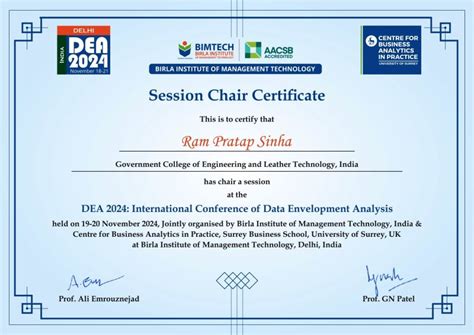 ram pratap sinha on linkedin delighted to act as a session chair in two international