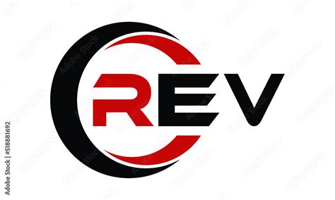 Rev Three Letter Swoosh Logo Design Vector Template Monogram Logo