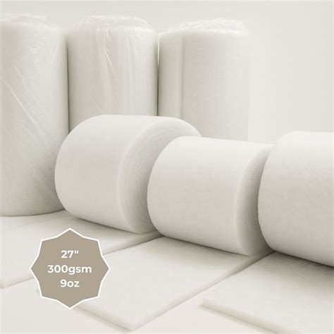Green Loft Polyester Wadding 27 Inch Wide Hypoallergenic Soft