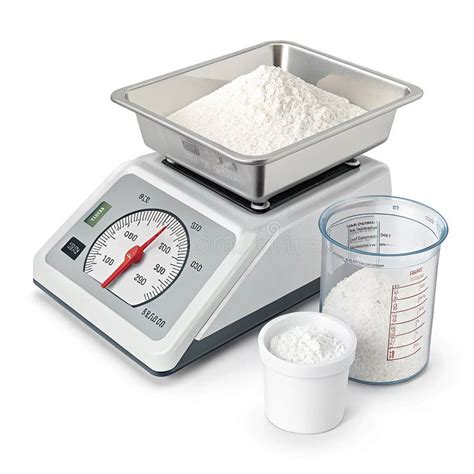 Digital Weighing Scale Measuring Powder Chemicals Stock Illustration